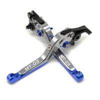 China Logo Customized Logo CNC Aluminum Alloy Folding Brake Clutch Lever for Yamaha MT03 MT2 for sale