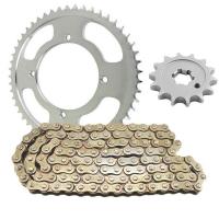 China Custom 428 Motorcycle Chain and Sprocket Set for Kawasaki KX85 Precision Engineering for sale