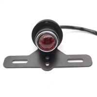 China Sample Custom 12V Motorcycle Stop Brake Tail Light Lamp in Black for sale
