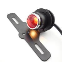 China Sample Custom 12V Motorcycle Stop Brake Tail Light Lamp in Black for sale