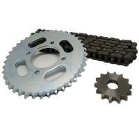 China Custom GN125 Motorcycle Chain and Sprocket Kit Set for Suzuki GN125 Purpose Replace for sale