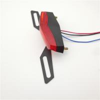 China ABS PC Material Motorcycle Bike Rear Tail Light with License Plate Brake Stop Light for sale