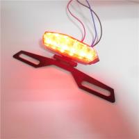 China ABS PC Material Motorcycle Bike Rear Tail Light with License Plate Brake Stop Light for sale