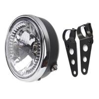 China Black Bracket Round LED Motorcycle Head Lamp for Harley Cafe Racer SEO Friendly for sale