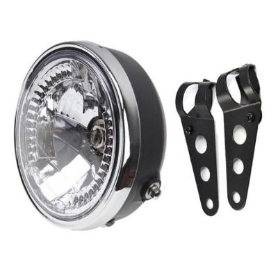China Black Bracket Round LED Motorcycle Head Lamp for Harley Cafe Racer SEO Friendly for sale