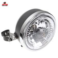 China Black Bracket Round LED Motorcycle Head Lamp for Harley Cafe Racer SEO Friendly for sale