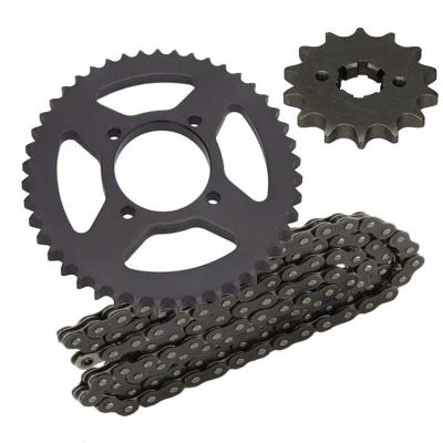 China Custom 428 14T 45T YBR YBR125 Motorcycle Chain and Sprocket Kits Direct Natural Color for sale