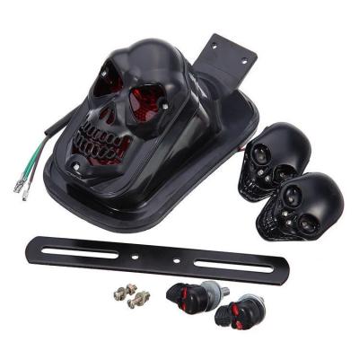 China 345g 12V Skull Custom Motorcycle Tail Light for Harley for sale