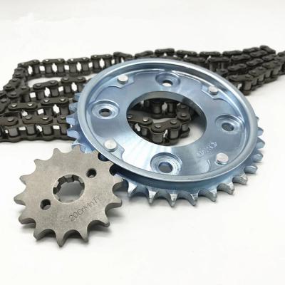 China High Frequency Quenching 420 428 Motorcycle Chain and Sprocket Kits for Pakistan Market for sale