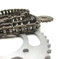 China High Frequency Quenching 420 428 Motorcycle Chain and Sprocket Kits for Pakistan Market for sale