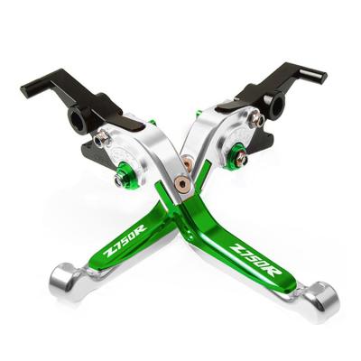China Aluminum Alloy Customized Logo Brake and Clutch Levers for Kawasaki Z750R Motorcycle for sale