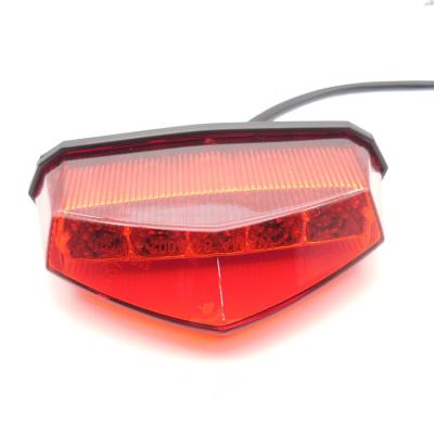 China 12V Black LED Driving Brake Tail Light for Motorcycle ABS AS Material Emark Certified for sale