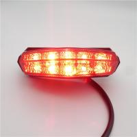 China 12V Black LED Driving Brake Tail Light for Motorcycle ABS AS Material Emark Certified for sale