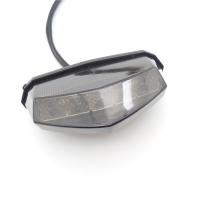China 12V Black LED Driving Brake Tail Light for Motorcycle ABS AS Material Emark Certified for sale