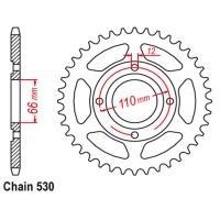 China 530 Chain Model Steel 38T 40T Motorcycle Rear Sprocket for Yamaha RD250 RD400 XS360 for sale