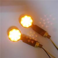 China Universal LED Motorcycle Retro Front Turn Signal Light Indicator for Harley Honda Suzuki for sale