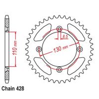 China Natural Color 428 49-56T Motorcycle Rear Sprocket for Honda CR80R CR85 Replace/Repair for sale