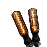 China LED Flowing Water Blinker Motorcycle Turn Signals Light Pointer Indicator Clear Color for sale