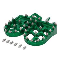 China Customized CNC Aluminum Alloy Foot Pegs for Kawasaki KLX110 110L KX60 in Green/Black for sale