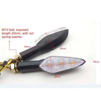 China Replace/Repair 12V Plastic Motorcycle LED Turn Signal Light with 3 Custom LEDs Yellow for sale
