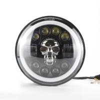 China Modified 7 Inch Round Motorcycle Headlight Assembly with 6500K Color Temperature for sale