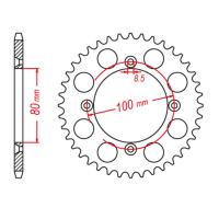 China Custom 428 Motorcycle Sprocket Fit for Repair/Replacement and Purpose Honda CRF125 for sale