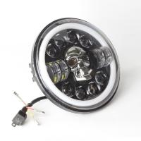 China Modified 7 Inch Round Motorcycle Headlight Assembly with 6500K Color Temperature for sale