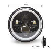 China Custom Modified 7 Inch LED Round Retro Vintage Motorcycle Headlight Sample Make Sample for sale