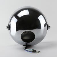 China Black/chrome 75W 6 inch Aluminum PC Motorcycle Headlight with Custom Angel Eye Circle for sale