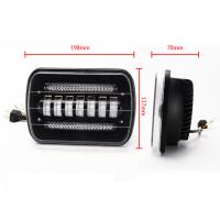 China 10-60V Voltage Custom Modified 7 inch 70W Square LED Motorcycle Headlight for Harley for sale