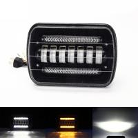 China 10-60V Voltage Custom Modified 7 inch 70W Square LED Motorcycle Headlight for Harley for sale