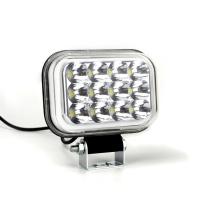 China Voltage 10-100V Modified Angel Eyes Strobe Auxiliary Light 36W LED Motorcycle Square Headlight for sale