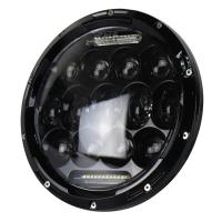 China Customized 75W Diecast Aluminum Housing PC Lens 7 Inch Round LED Motorcycle Headlight for sale