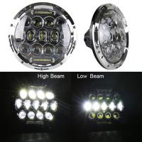 China Customized 75W Diecast Aluminum Housing PC Lens 7 Inch Round LED Motorcycle Headlight for sale