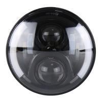 China 7 Inch Round LED Headlight for Harley High/Low Beam and Angel Eyes 50W for sale