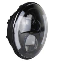 China 7 Inch Round LED Headlight for Harley High/Low Beam and Angel Eyes 50W for sale