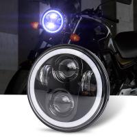 China Modified 40W 5.75 Inch LED Round Headlight for Harley Davidson 3600lm/1800lm for sale