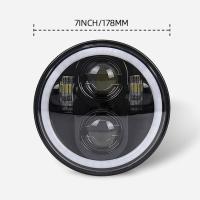 China Modified 40W 5.75 Inch LED Round Headlight for Harley Davidson 3600lm/1800lm for sale