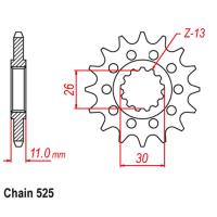 China Direct Customized 525 Motorcycle Sprocket 17T 43T for Yamaha MT 07 for sale