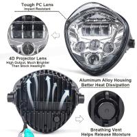 China Universal 60W Motorcycle LED Light Headlamp with Bracket Customized Modification for sale
