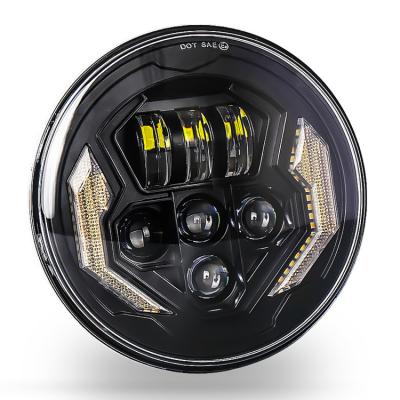 China 12V Purpose Replace/Repair Round Motorcycle Lighting System with 7 Inch LED Headlight for sale