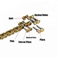 China 520 Motocross Gold O-Ring Motorcycle Chain for 20CrMnTi Replacement/Repair Solutions for sale