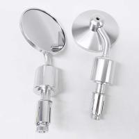 China 7cm Mirror Size Motorcycle Round Side Mirror Custom Aluminum Alloy CNC Bar End Mirrors for sale