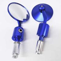 China 7cm Mirror Size Motorcycle Round Side Mirror Custom Aluminum Alloy CNC Bar End Mirrors for sale