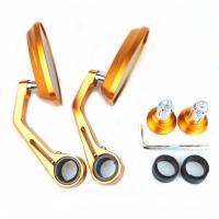 China Black Universalcnc Full Aluminium Bar End Mirrors for Modified Motorcycles 560g/pairs for sale