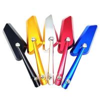 China 800g/pairs Universal CNC Aluminium Motorcycle Side Mirrors with Glass Size 13.2*5cm for sale