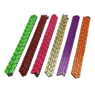 China Replace/Repair Purpose 428 Colored Motorcycle Chain with Customizable Logo for sale