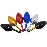 China Universal CNC Aluminium Bar End Rear Side Mirrors Silver Sample for Motorcycle Riders for sale