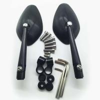 China Universal CNC Aluminium Bar End Rear Side Mirrors Silver Sample for Motorcycle Riders for sale