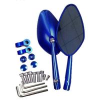 China Universal CNC Aluminium Bar End Rear Side Mirrors Silver Sample for Motorcycle Riders for sale